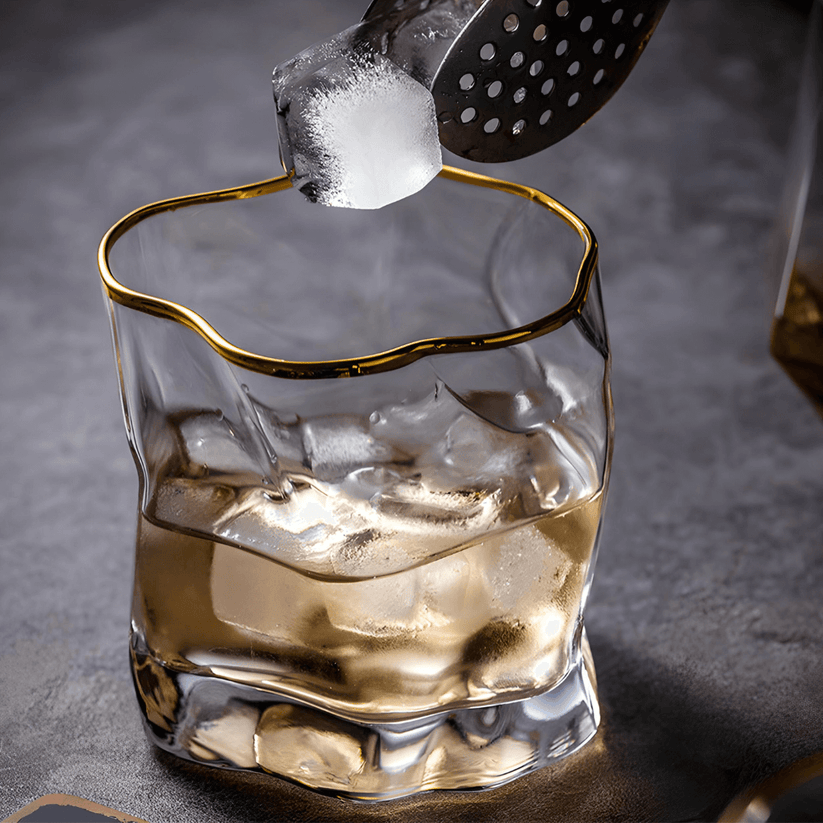 Gold Hoshi Japanese Crystal Whisky Glass | TsukiGlass