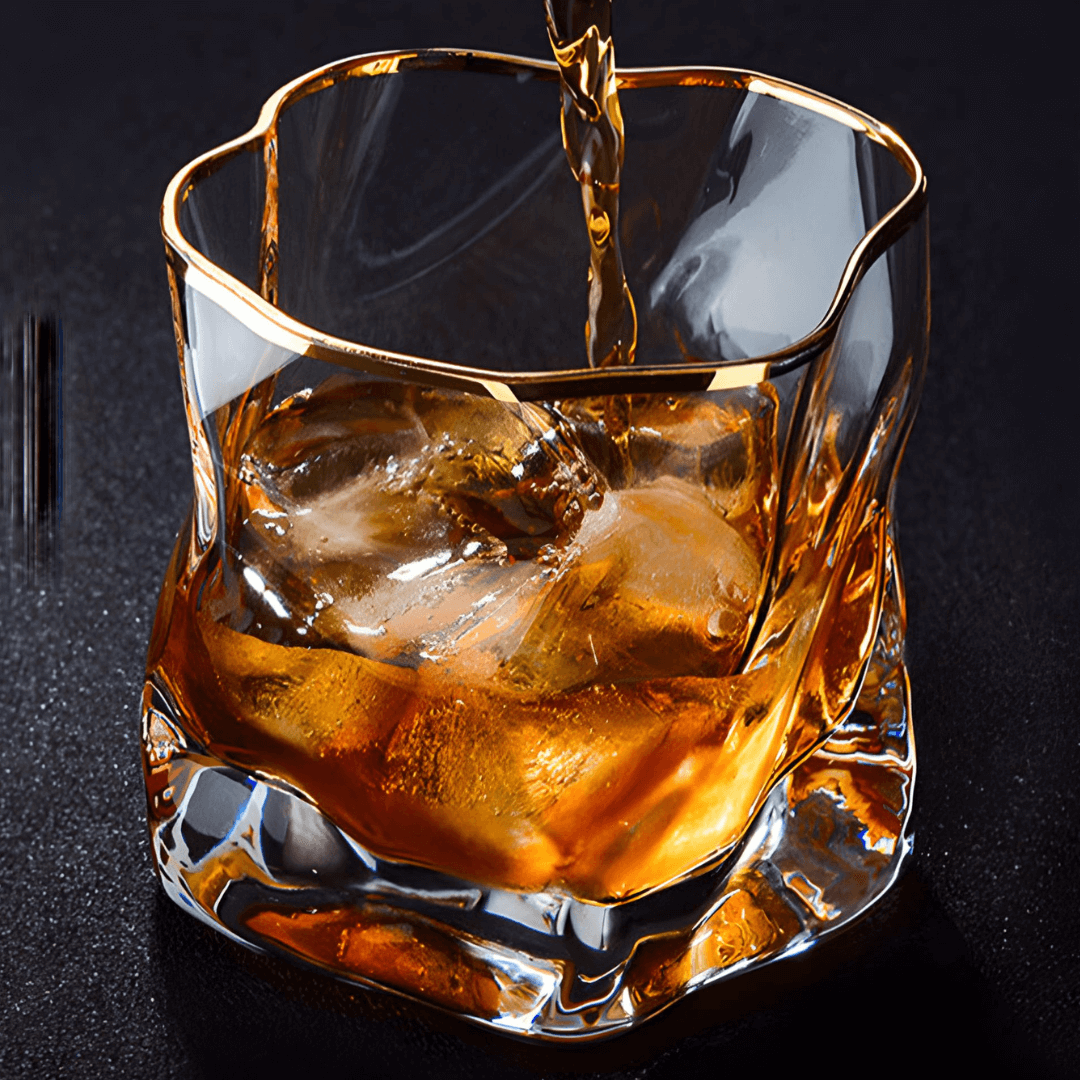 Gold Hoshi Japanese Crystal Whisky Glass | TsukiGlass